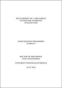 DEVELOPMENT OF A TREATMENT SYSTEM FOR ANTIBIOTIC WASTEWATER - UTP ...